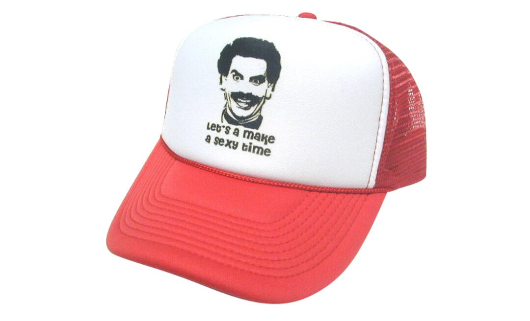 Borat Trucker Hat Mesh Hat Vintage Snapback Hat Red - Etsy