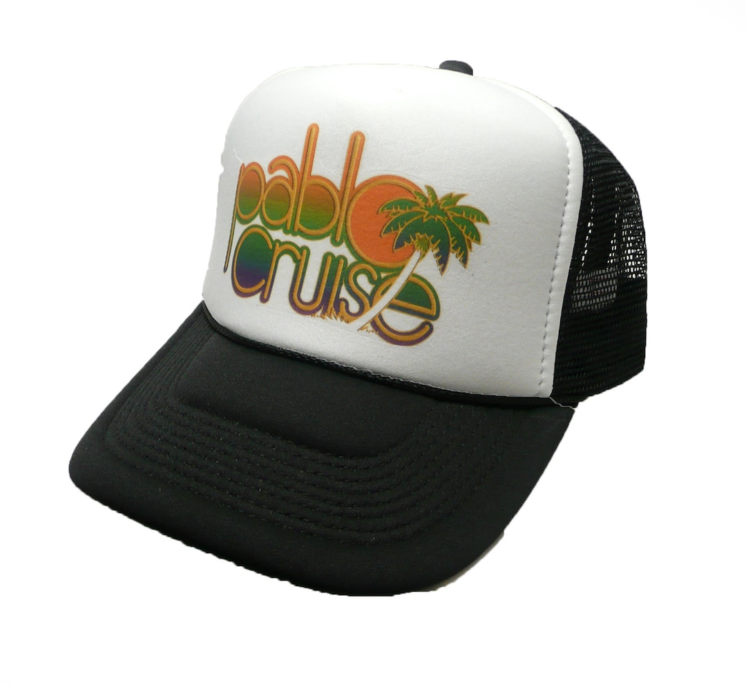Pablo Cruise Trucker Hat Mesh Hat Vintage Snapback Hat Black - Etsy