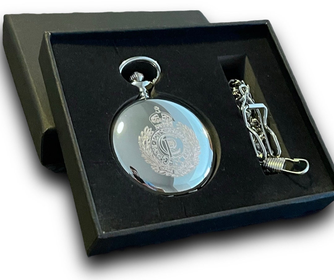 Royal Engineers Pocket Watch, King’s Crown, Royal Engineers Engraved ...