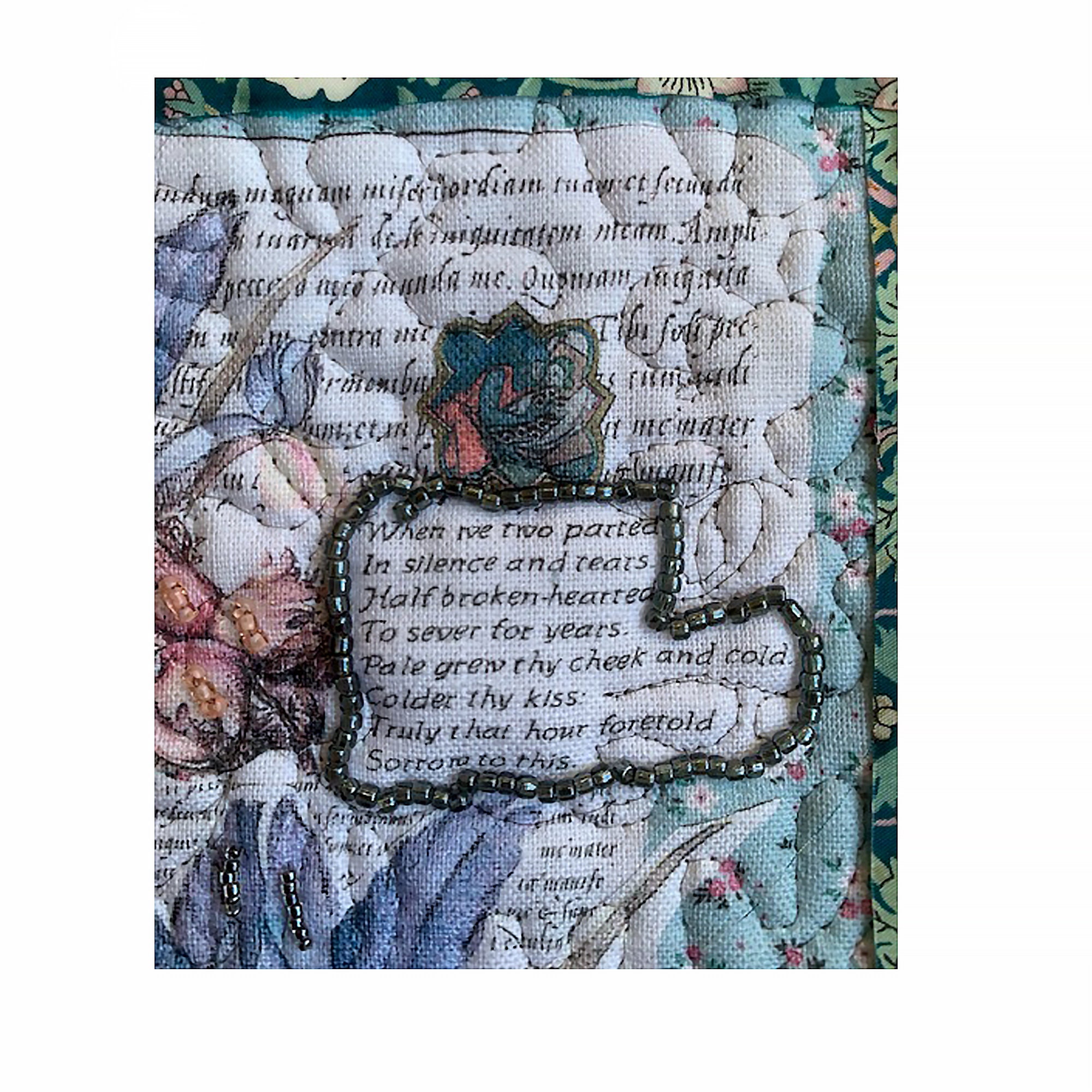 Pages Torn 18 Quilt Poem by Lord Byron. Fiber Textile Art. Gift for ...