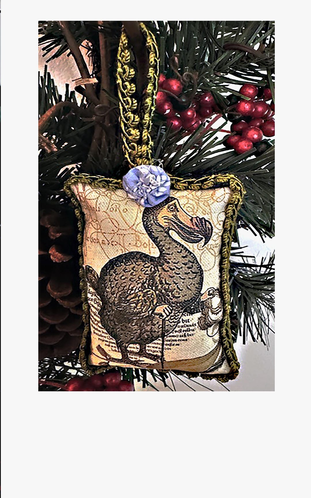 Dodo Christmas Ornament: Alice in Wonderland Fabric Holiday Decor - Etsy