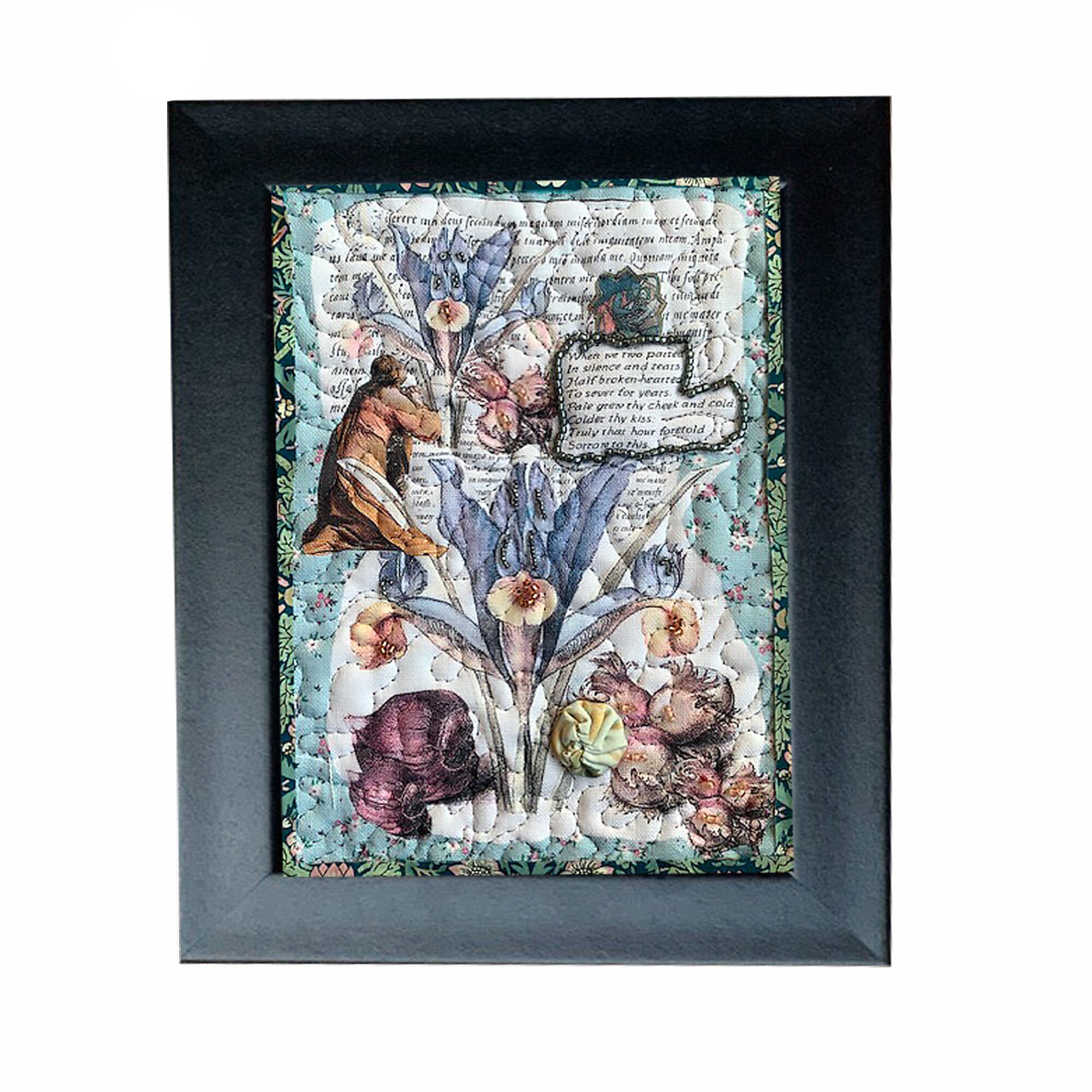 Pages Torn 18 Quilt Poem by Lord Byron. Fiber Textile Art. Gift for ...