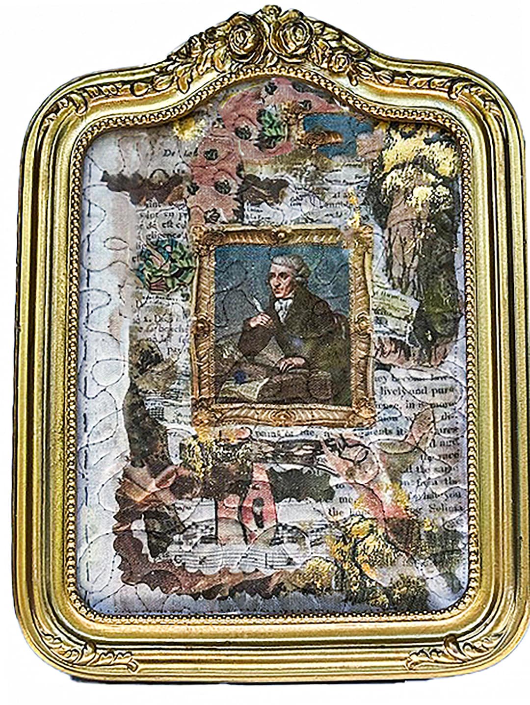 Haydn Art Quilt: Musical Textile Wall Decor, 5x7" - Etsy
