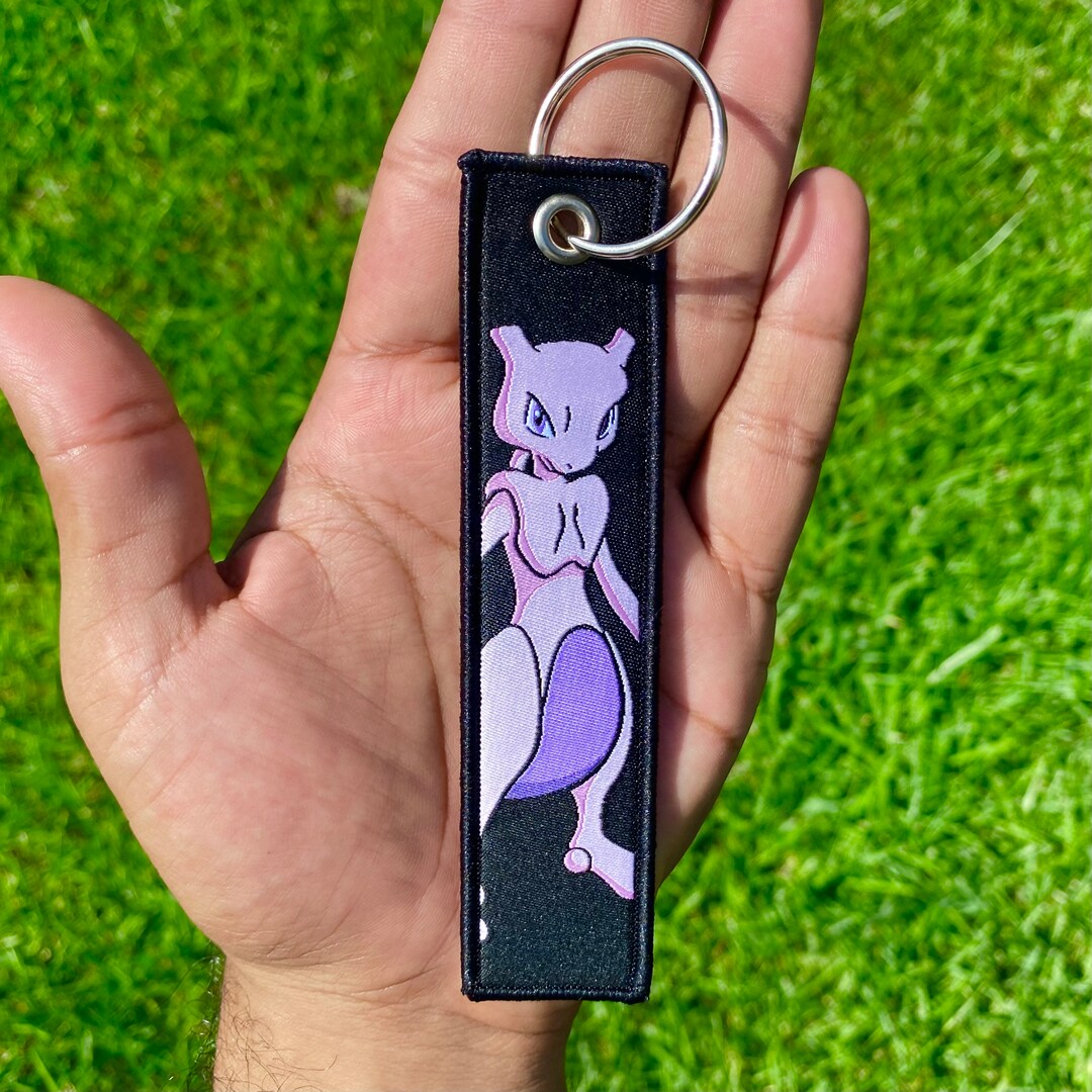 Mewtwo Pokemon Anime Jet Tag Keychain - Etsy