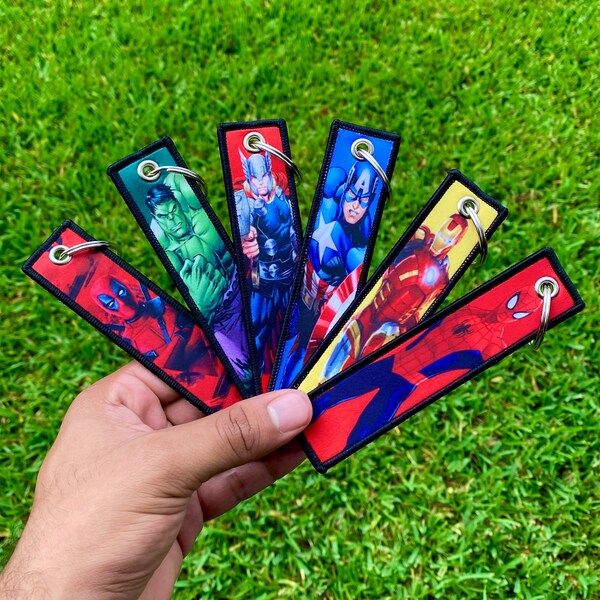 Superhero Keychain - Etsy