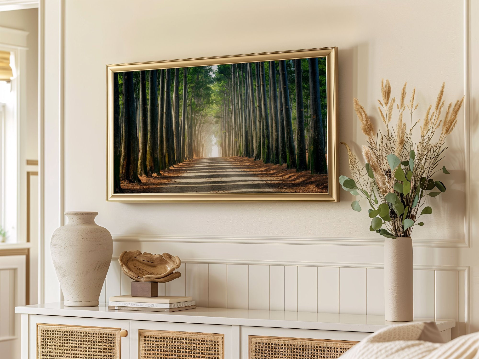 Redwood Road Frame TV Art, Nature Art TV Decor, Scenic Tv Screensaver ...