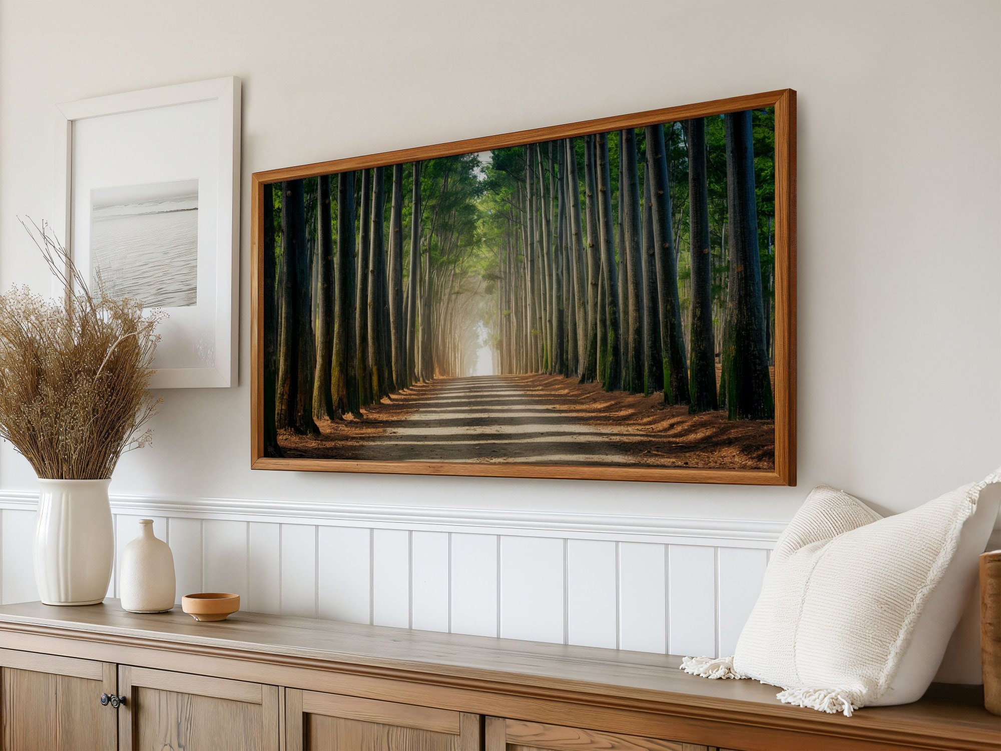 Redwood Road Frame TV Art, Nature Art TV Decor, Scenic Tv Screensaver ...
