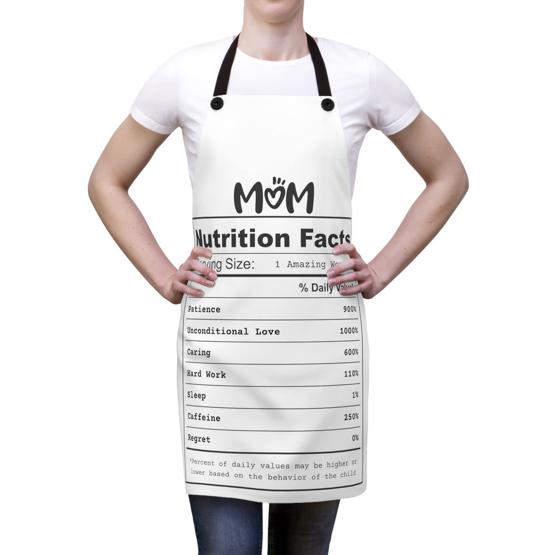 Mom Nutrition Fun Facts Apron, Mommy Gift, Cooking Gift, Mothers Day ...