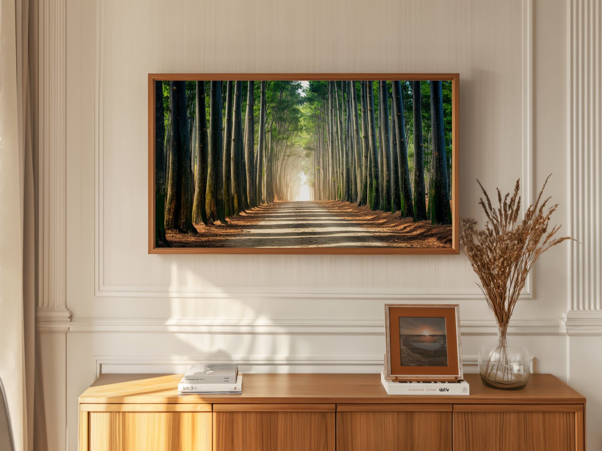 Redwood Road Frame TV Art, Nature Art TV Decor, Scenic Tv Screensaver ...