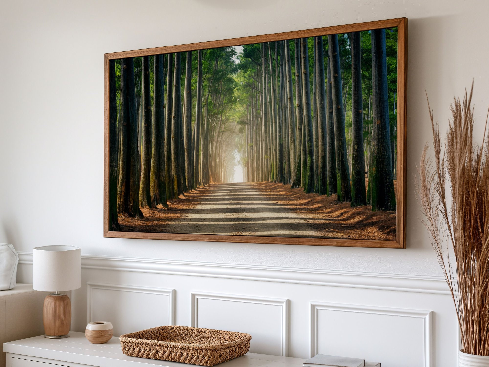 Redwood Road Frame TV Art, Nature Art TV Decor, Scenic Tv Screensaver ...