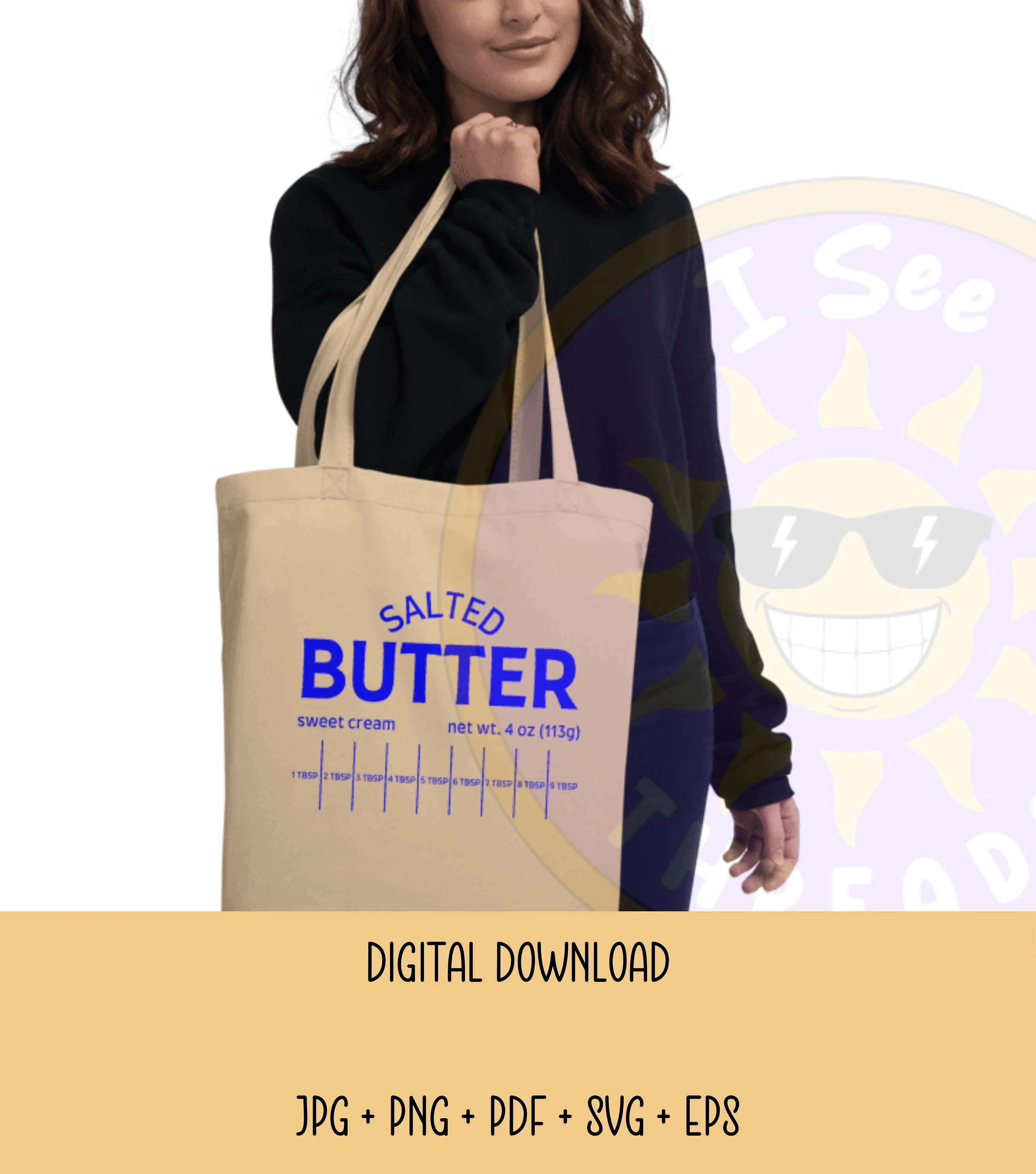 Salted Butter Svg Png, Fun Cooking Digital Graphic Svg Png Jpg for ...