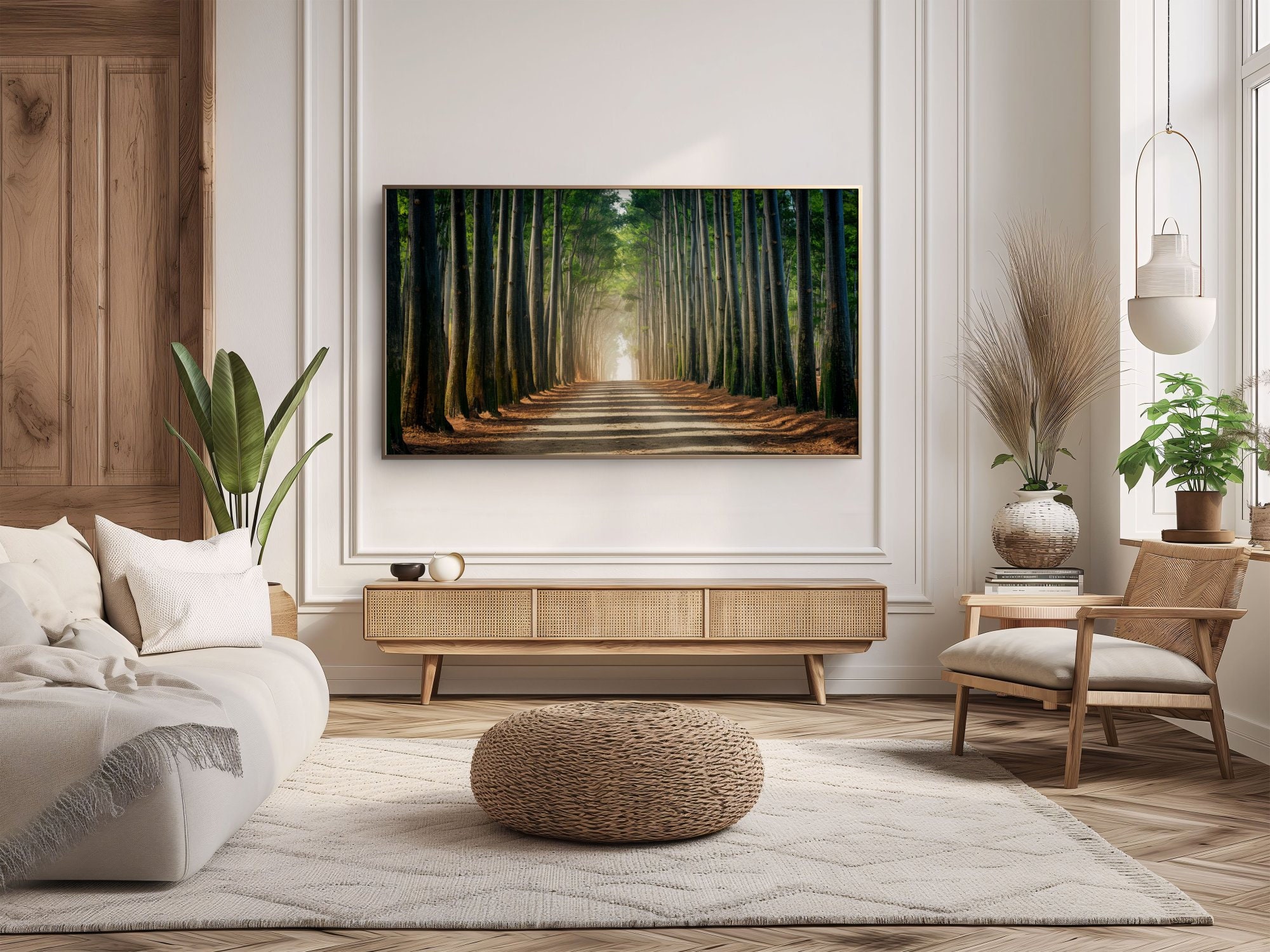 Redwood Road Frame TV Art, Nature Art TV Decor, Scenic Tv Screensaver ...