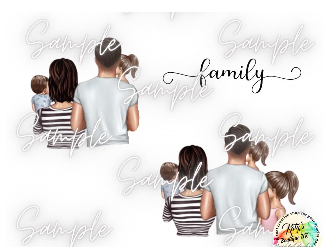 Family Edible Printed Cake Topper - Etsy