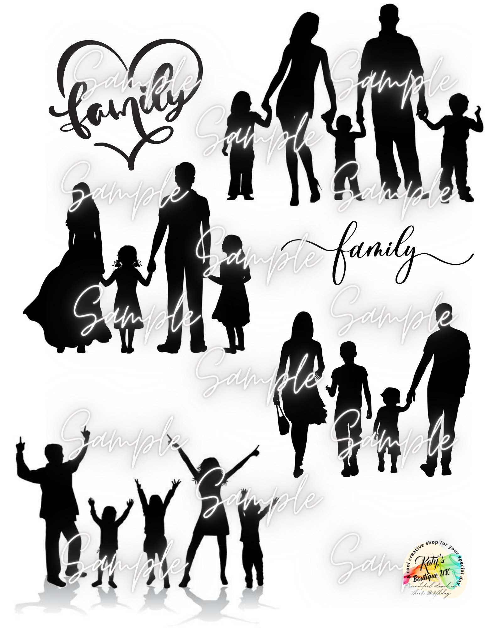 Family Edible Printed Cake Topper - Etsy