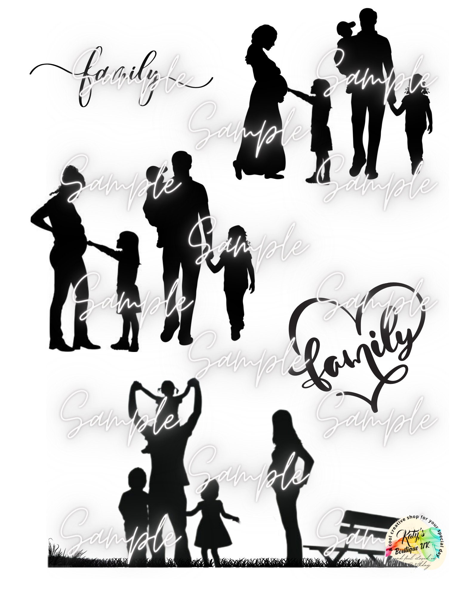 Family Edible Printed Cake Topper - Etsy