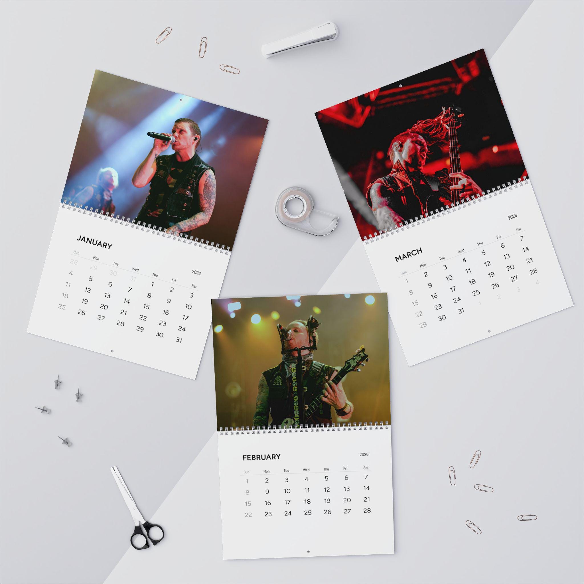 Shinedown 2026 Wall Calendar Live Concert Photography BB and T Pavilion ...
