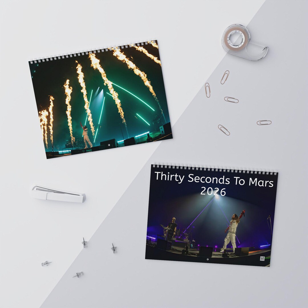 Thirty Seconds to Mars 2026 Wall Calendar Jared Leto Live Concert ...