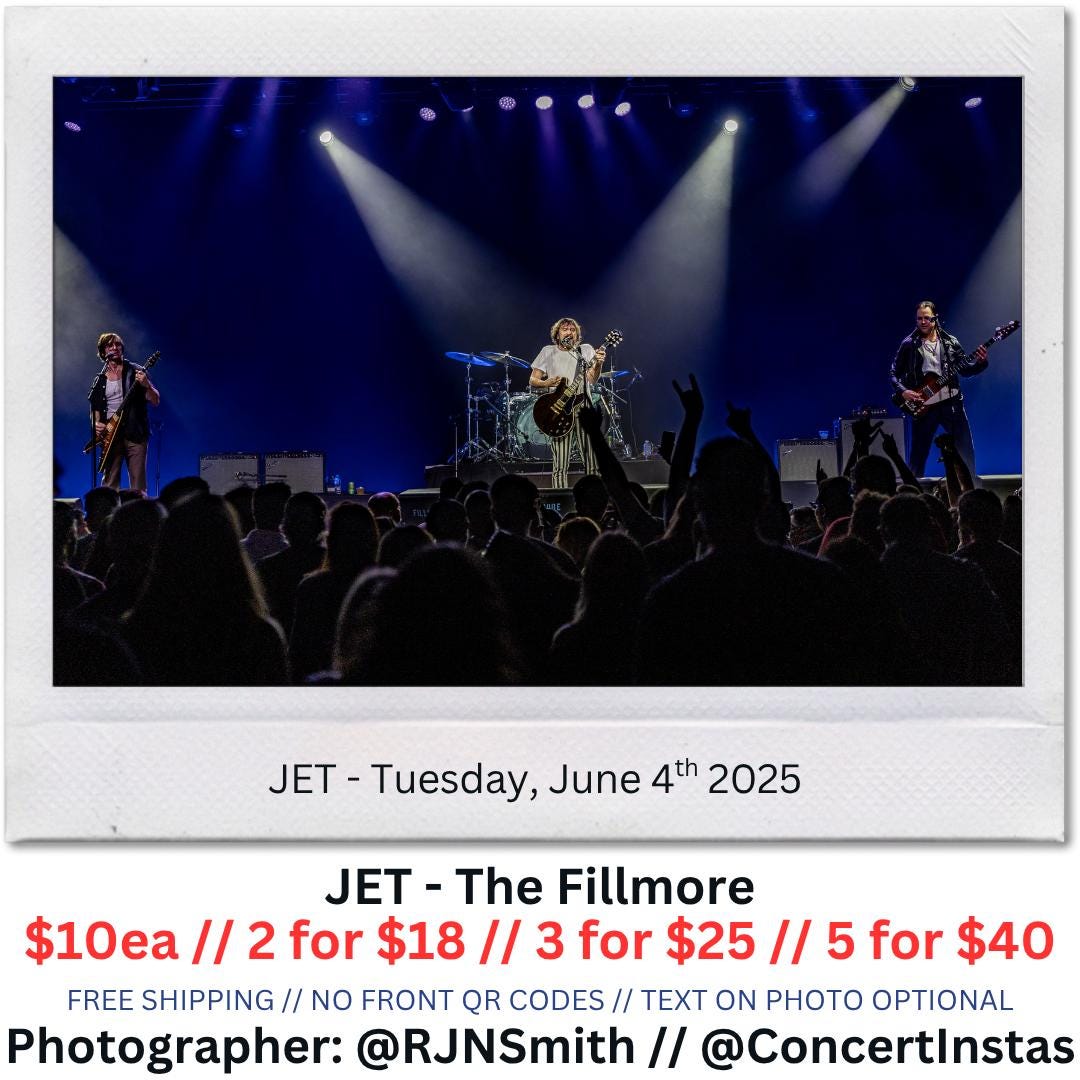 JET – Live at the Fillmore – Philadelphia, PA 6/4/25 – Instant Film ...