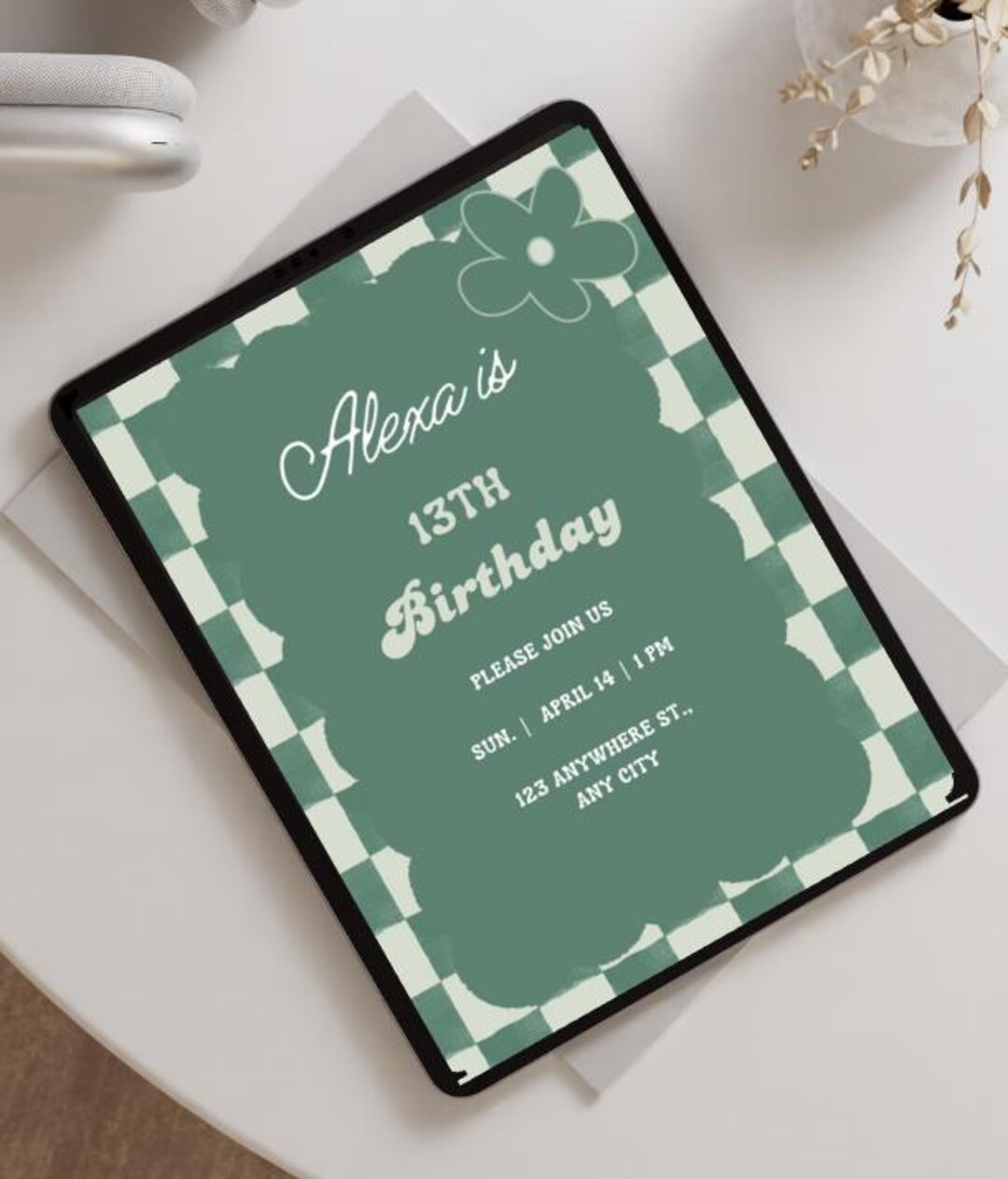 Green Birthday Invitation Template | Editable Invite | Birthday ...