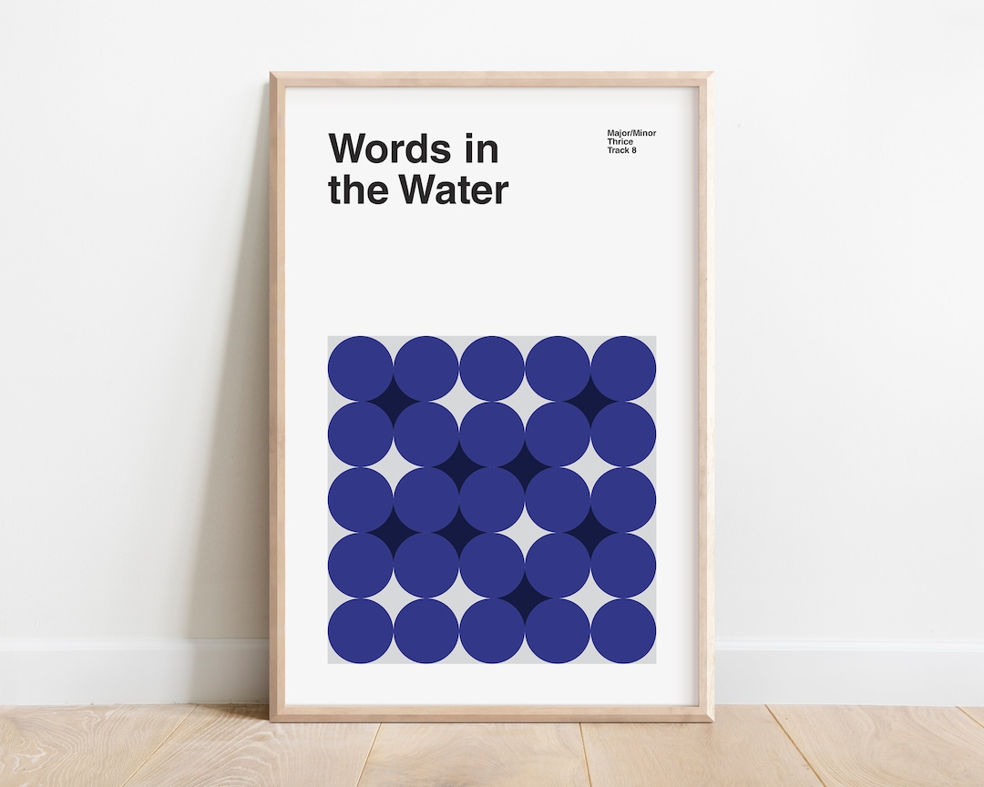 Thrice 'words in the Water' Inspired Art Print - Etsy