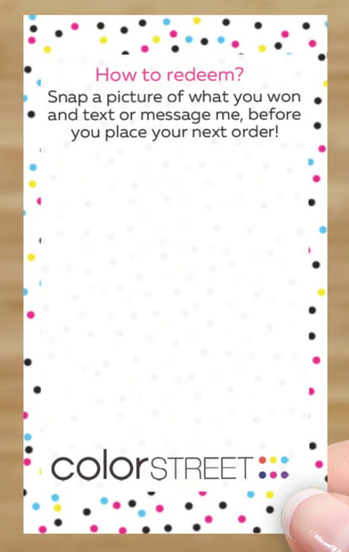 Mani Thank Cards, Color Street Scratch off Cards, Business Materials ...
