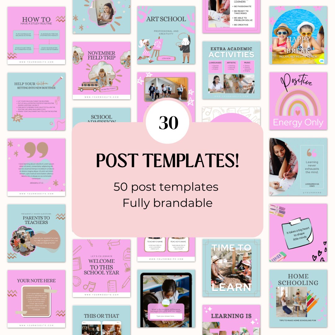 Education Instagram Templates, Teacher Instagram Templates, Editable ...