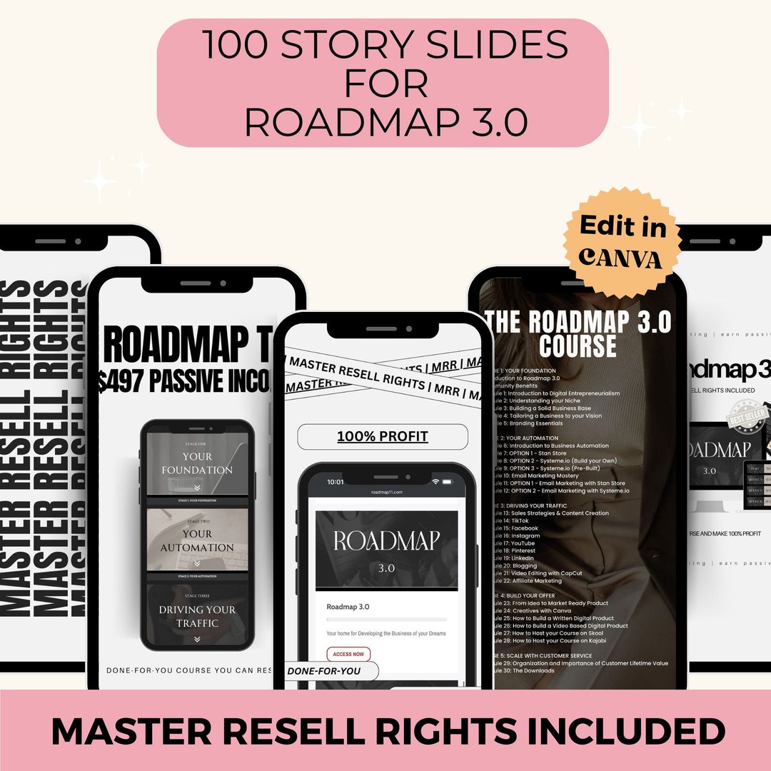 Roadmap 3.0 Story Slides | Roadmap 3.0 Marketing | Instagram Facebook ...