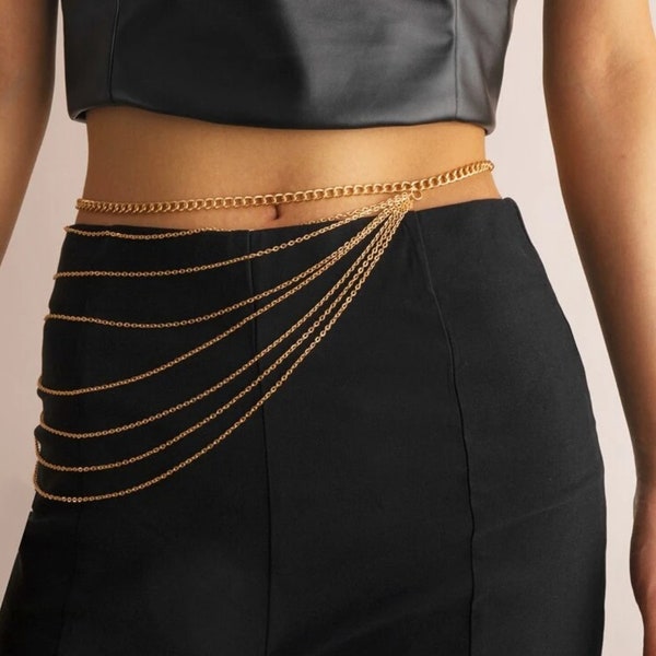 Gold Chain Belt - Etsy