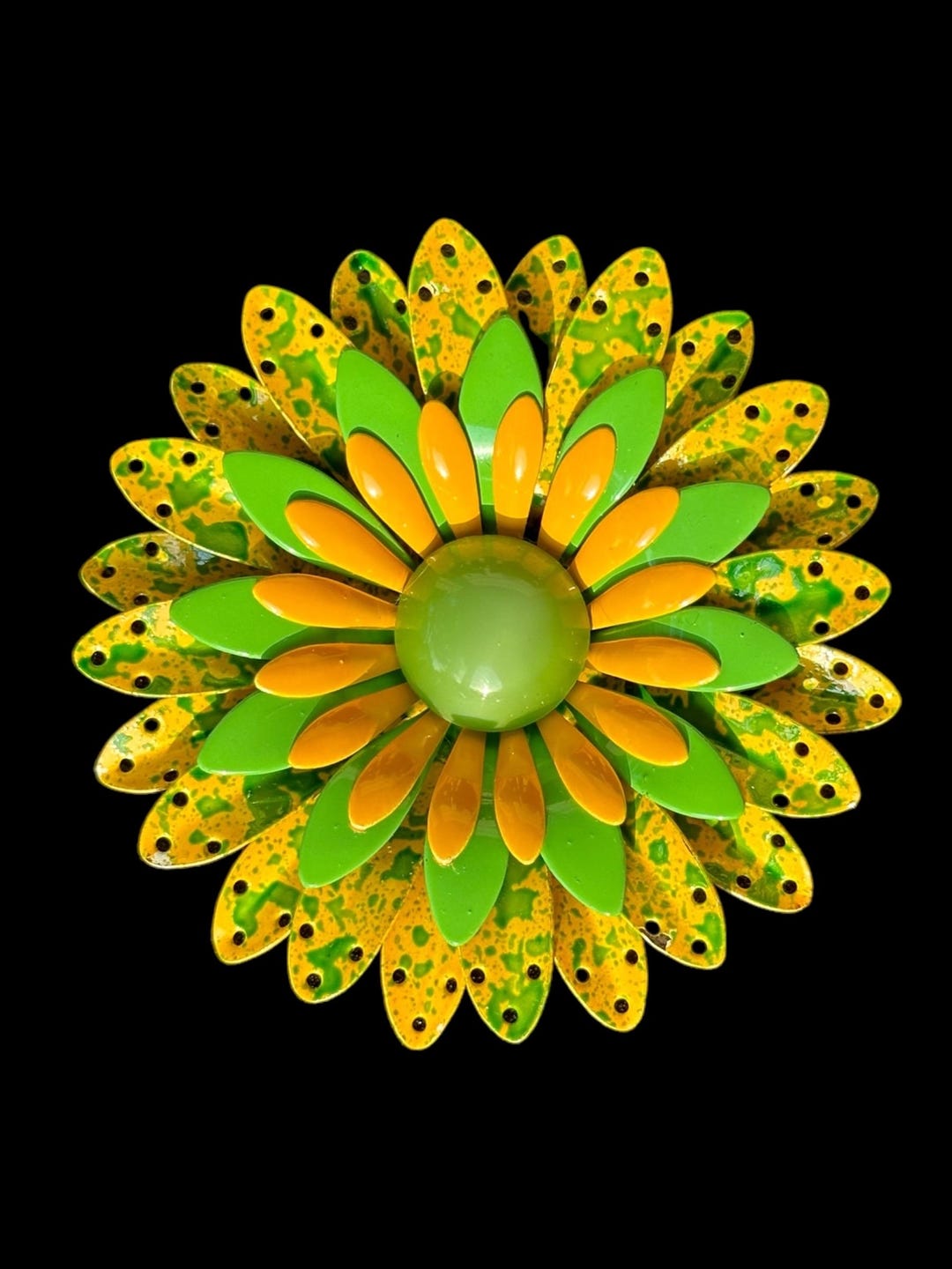 Mod Flower Power Multi-tiered Brooch - Etsy