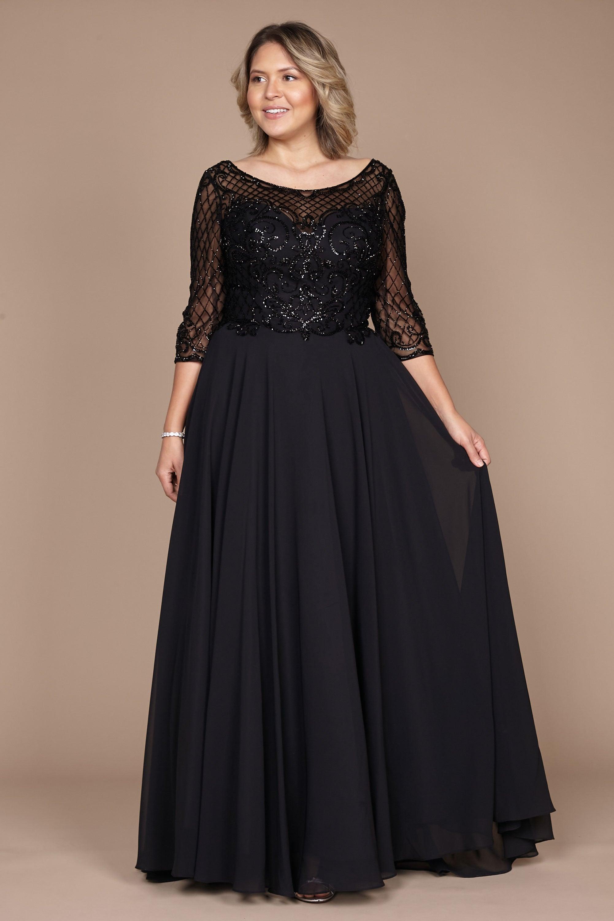 Long Sleeve Hand Beaded Mother of the Bride Dress - Etsy