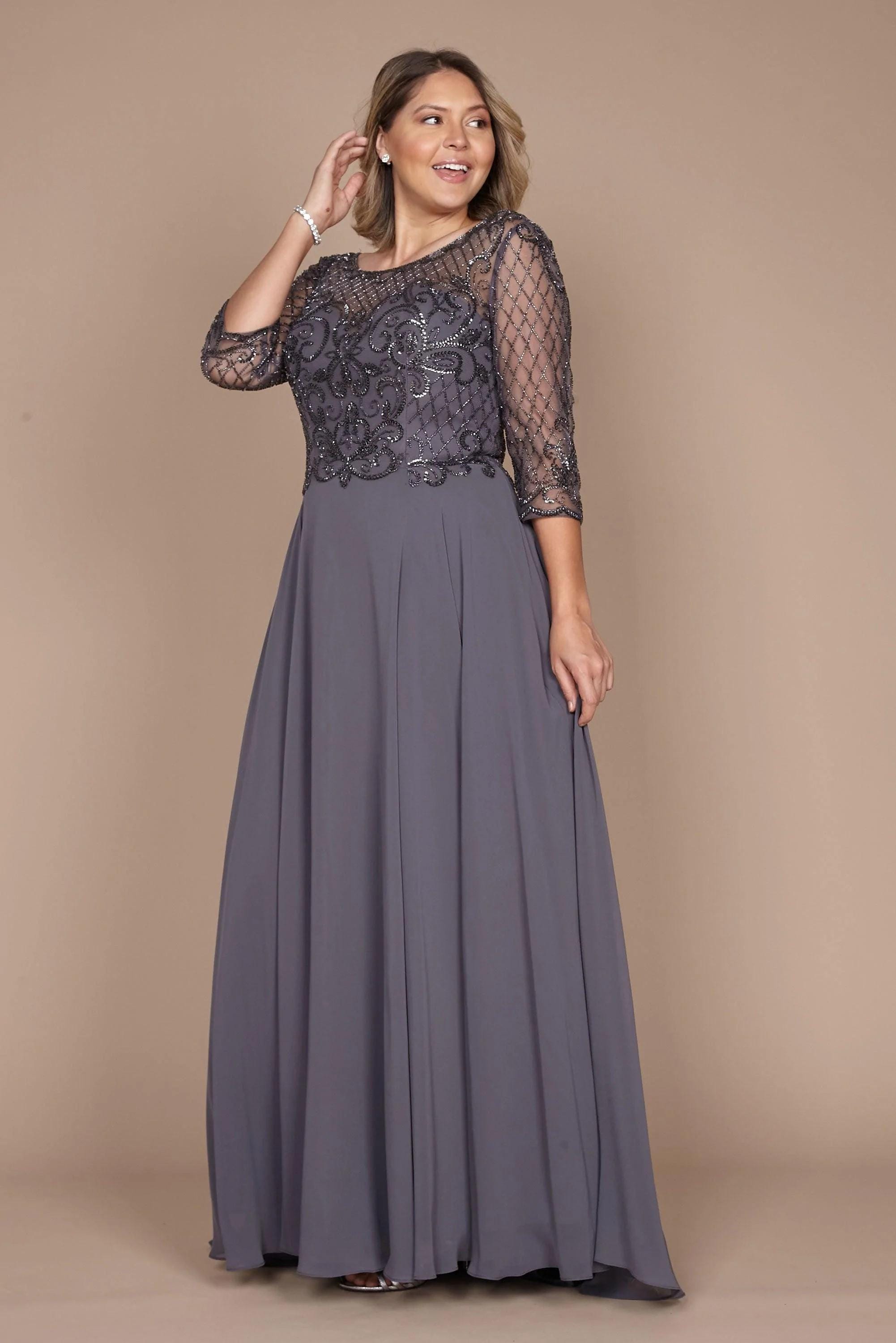 Long Sleeve Hand Beaded Mother of the Bride Dress - Etsy
