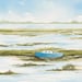 Blue Scallop Shell, Giclee Print of Original Watercolor Painting, Rare ...