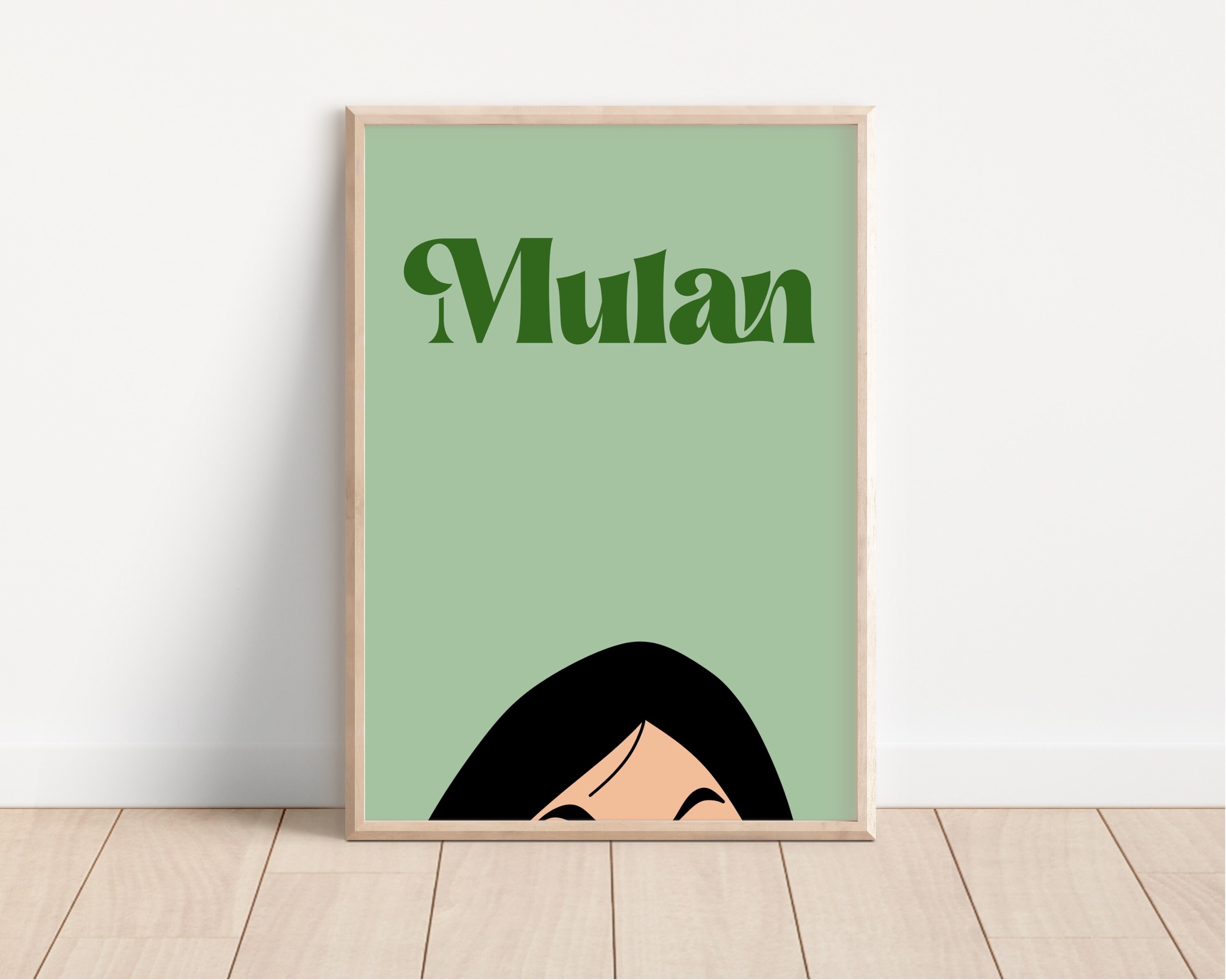 Mulan Print, Mulan Movie Poster, Princess Wall Print, Girls Bedroom ...