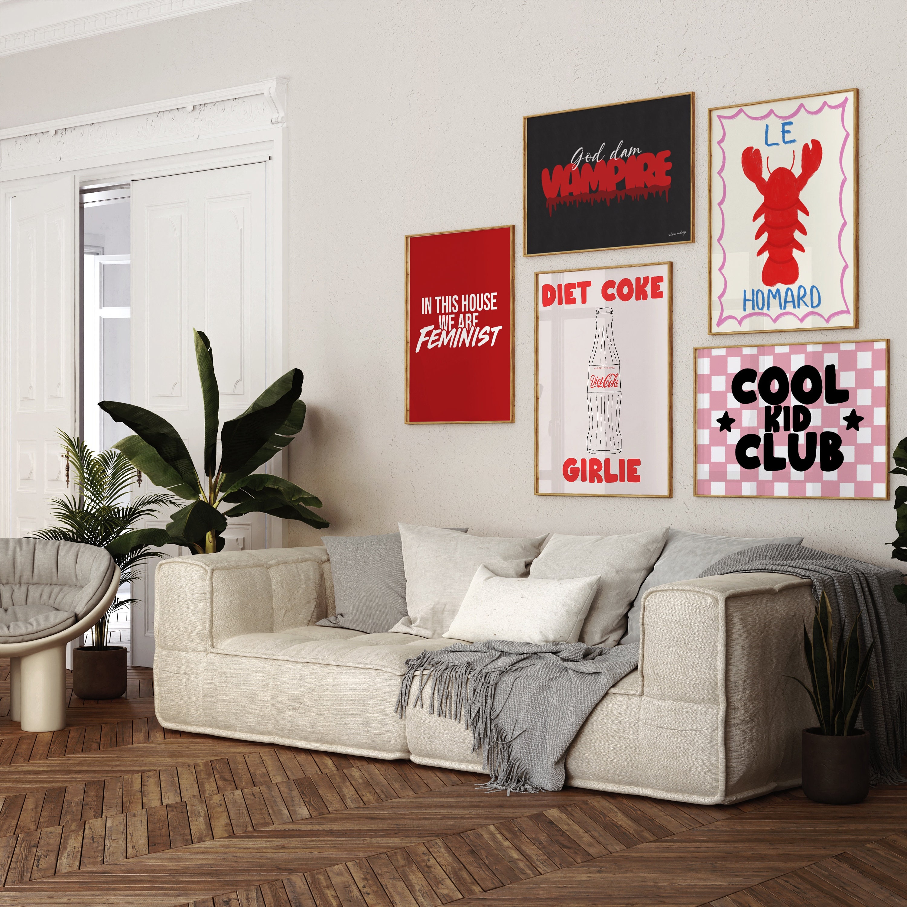 Diet Coke Girlie Print, Modern Typography Poster, Trendy Kitchen Wall ...