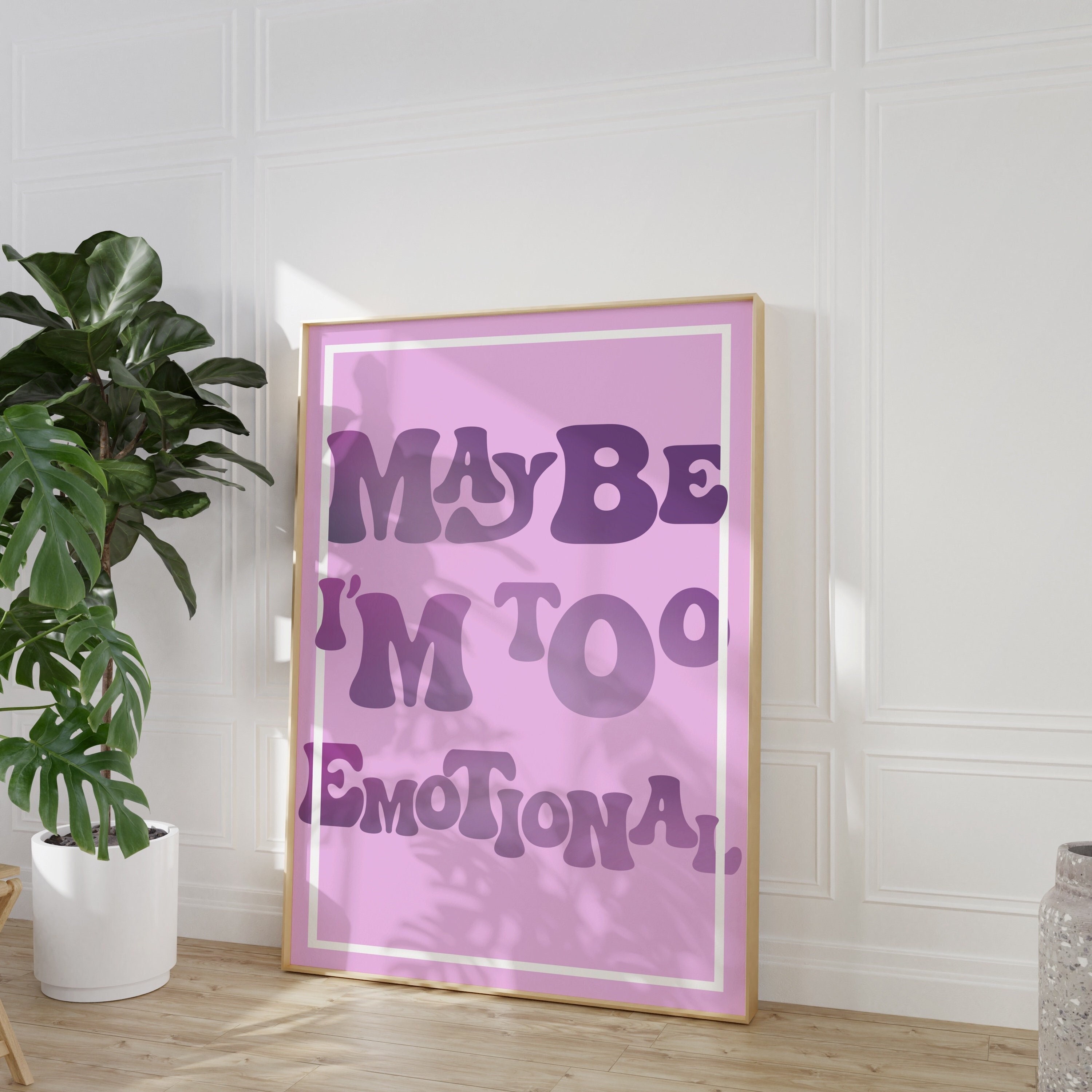 Olivia Rodrigo Lyric Print, Good 4 U Poster, Maybe I'm Too Emotional ...