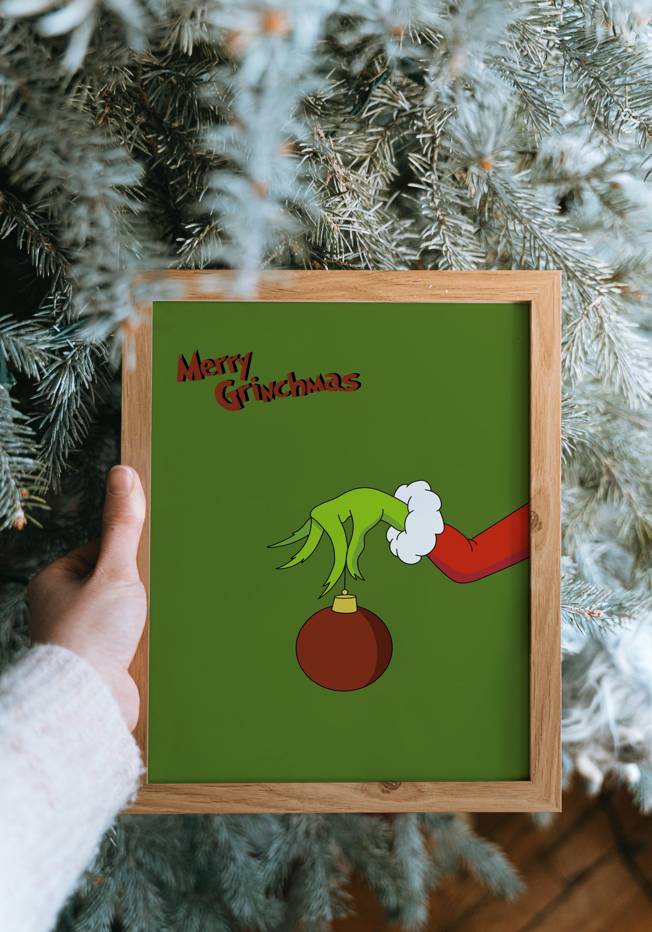 The Grinch Print, Merry Grinchmas, the Grinch Christmas Print, Green ...