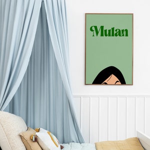 Mulan Print, Mulan Movie Poster, Princess Wall Print, Girls Bedroom ...