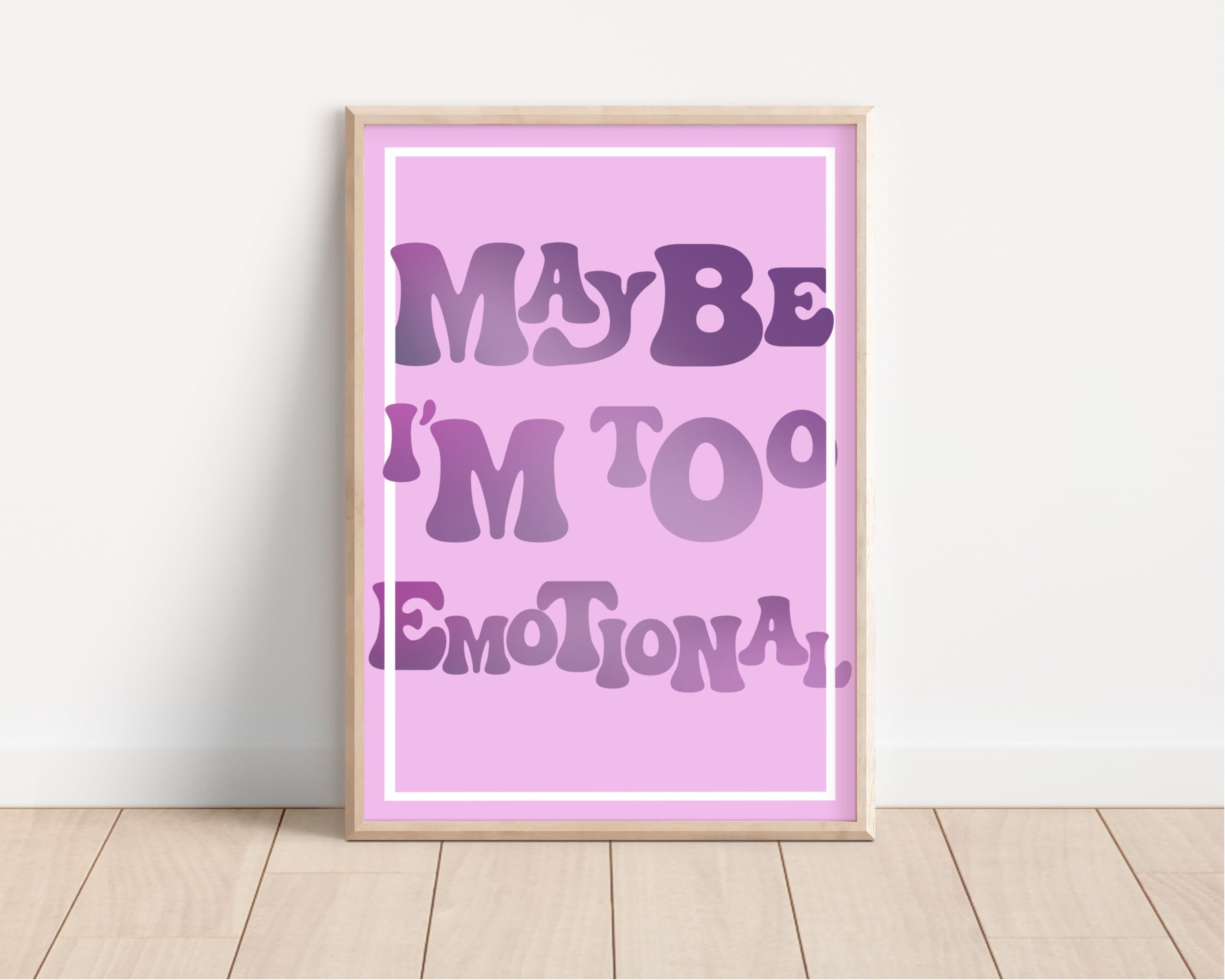 Olivia Rodrigo Lyric Print, Good 4 U Poster, Maybe I'm Too Emotional ...