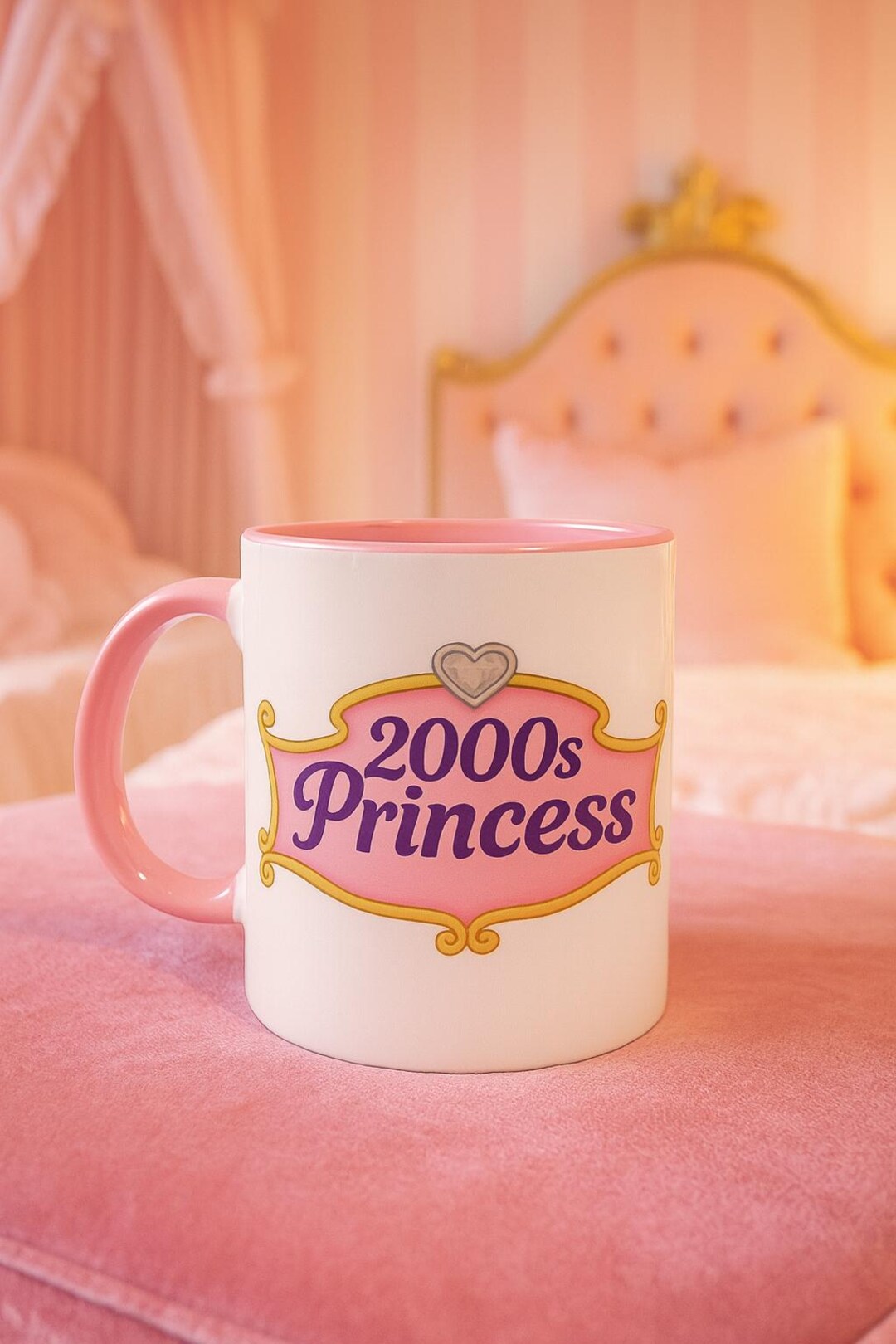 Y2K Princess Mug – 2000s Aesthetic Coffee Cup With Pink Interior ...