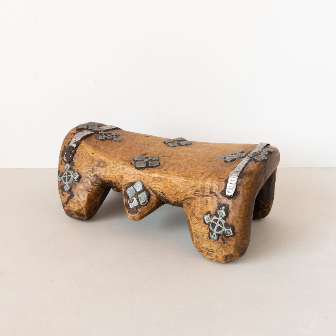 Carved Wood Metal Prayer Stool - Etsy