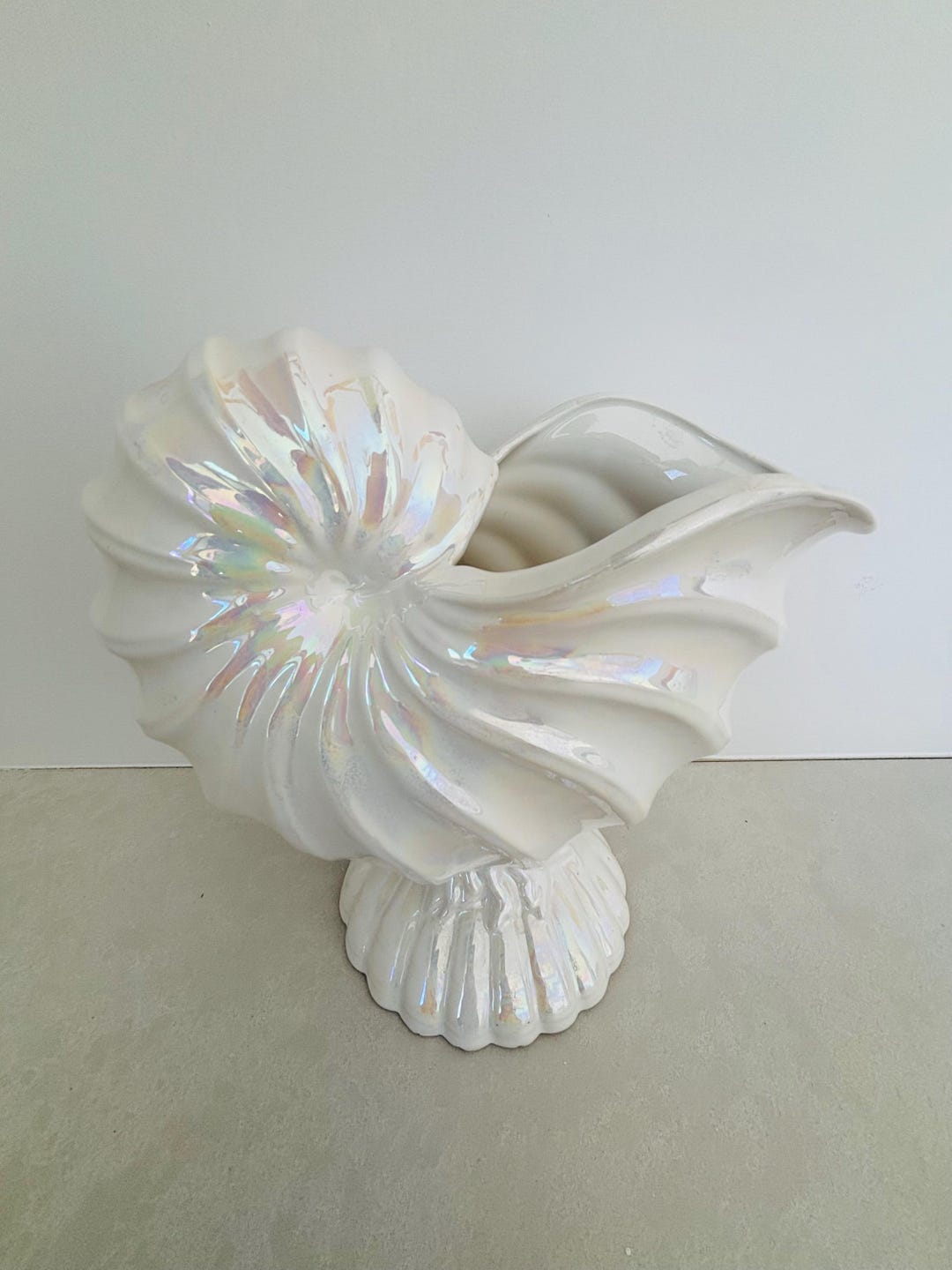 Vintage Lusterware Nautilus Planter - Etsy