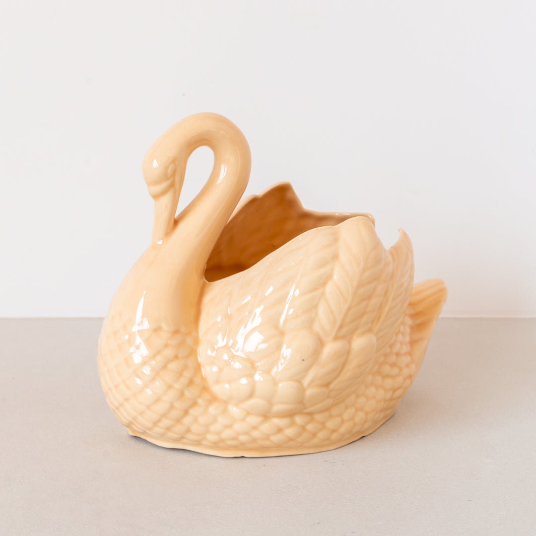 Pastel Orange Swan Planter - Etsy