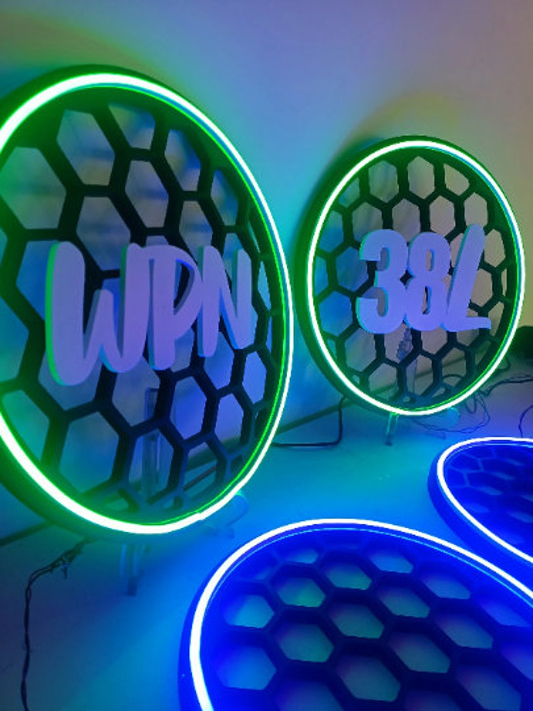 2 Pieces of Neon Speaker Covers, Personalized Design, Car Accessories ...