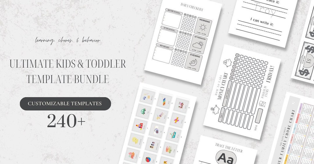 Ultimate Kids & Toddler Template Bundle - Etsy