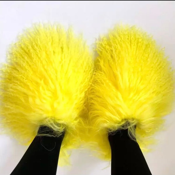 Fluffy Slides - Etsy