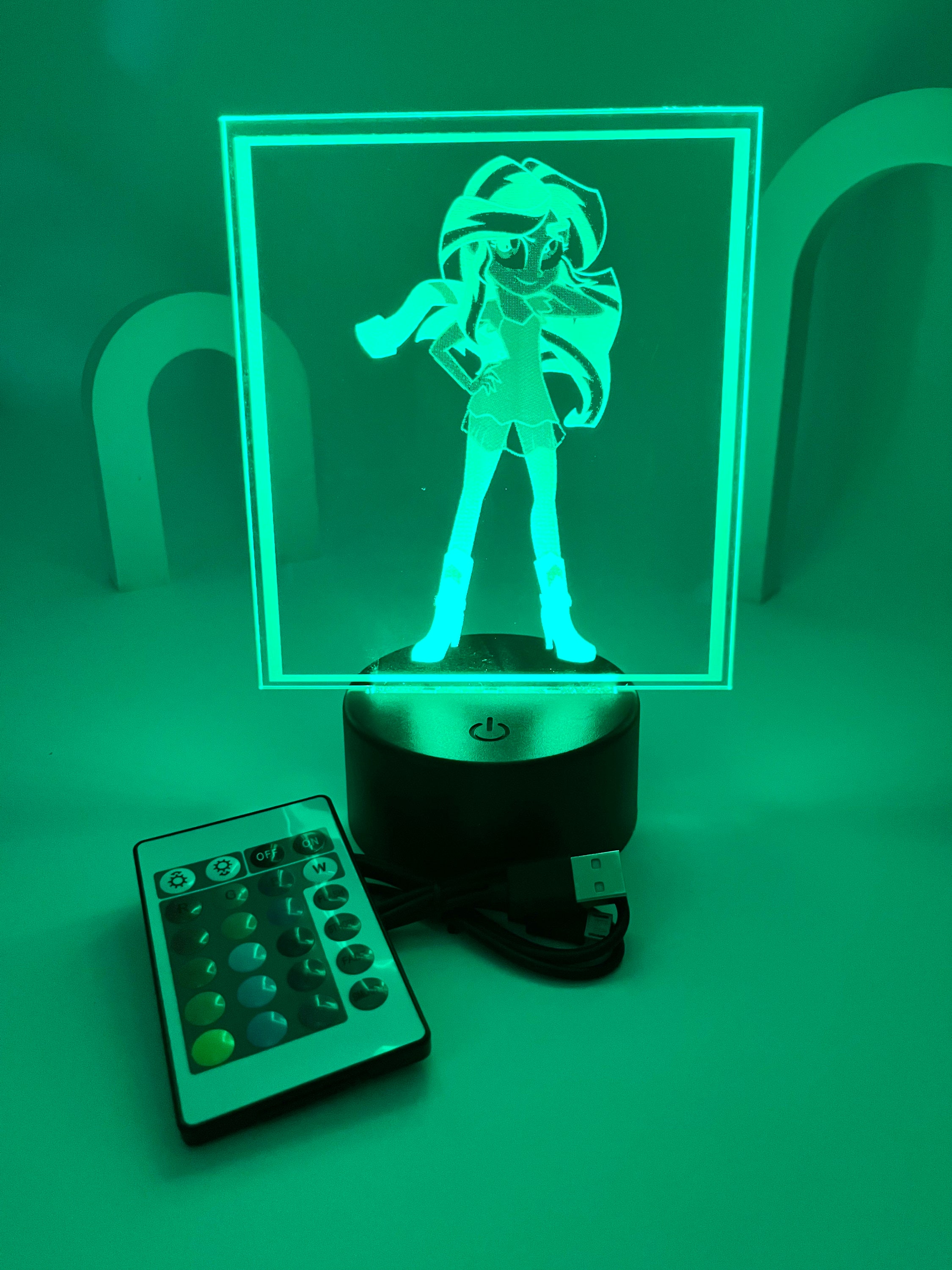 Sunset Shimmer My Little Pony Equestria Girls Light up Display Stand ...