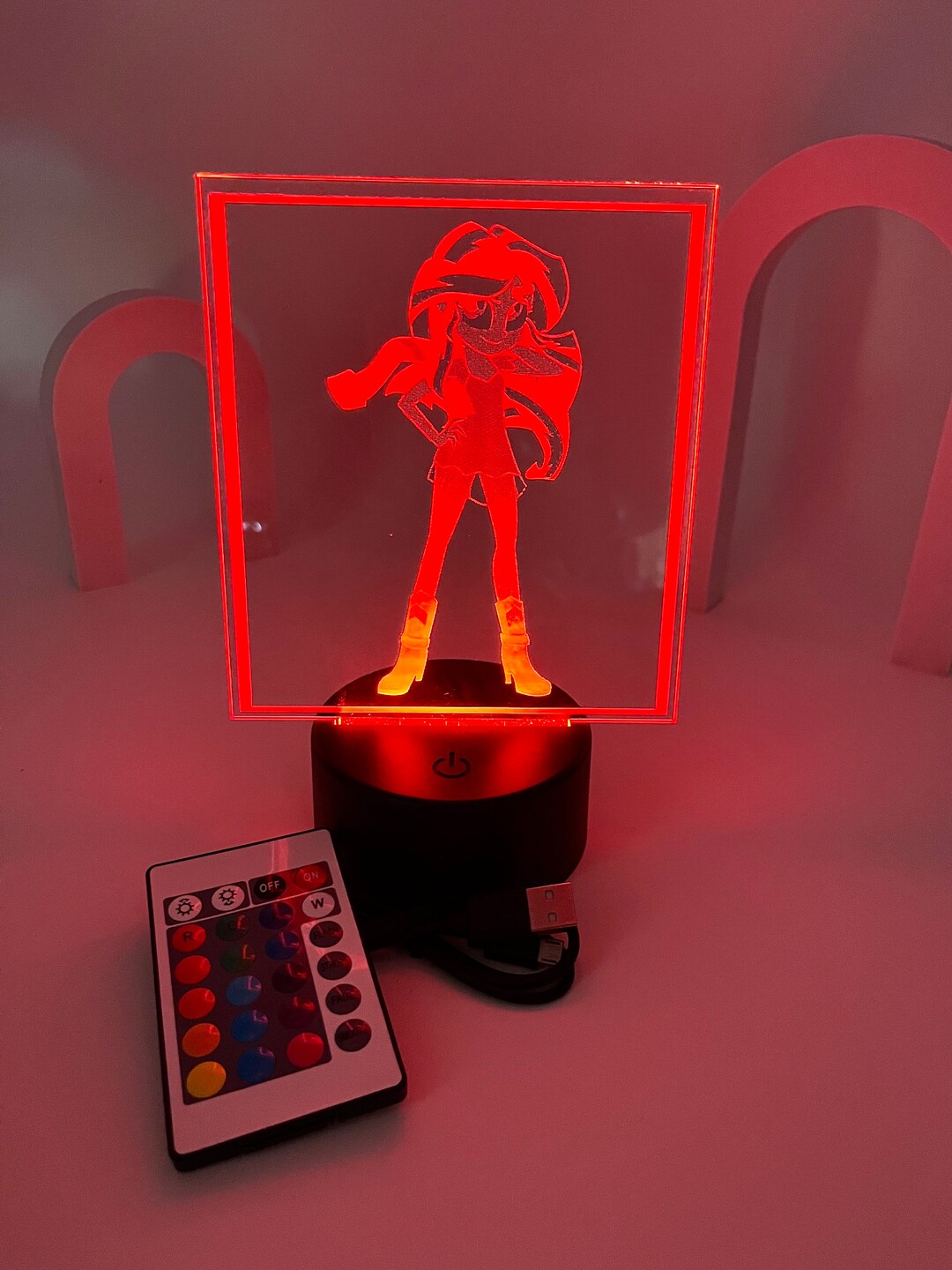 Sunset Shimmer My Little Pony Equestria Girls Light up Display Stand ...