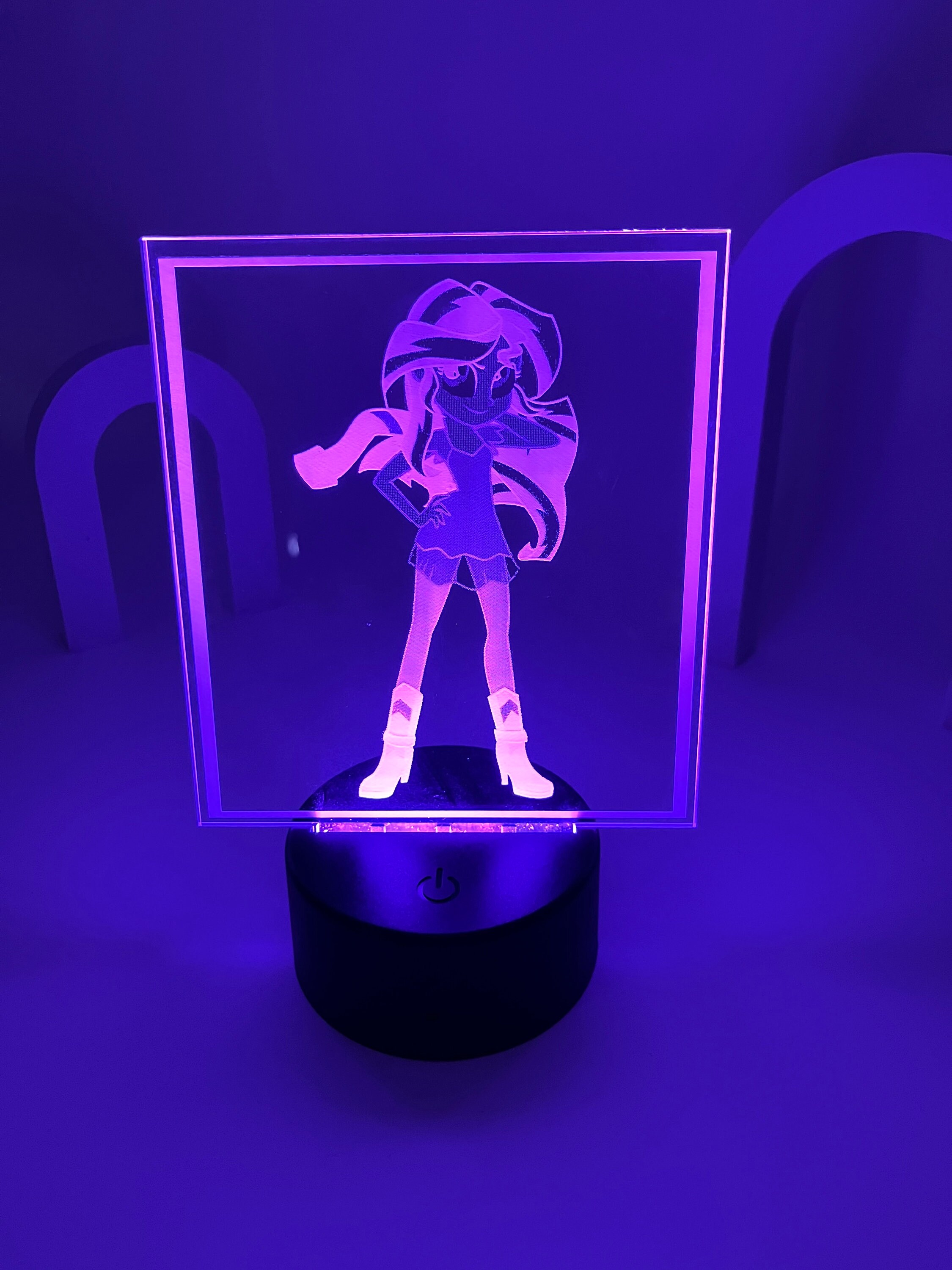 Sunset Shimmer My Little Pony Equestria Girls Light up Display Stand ...