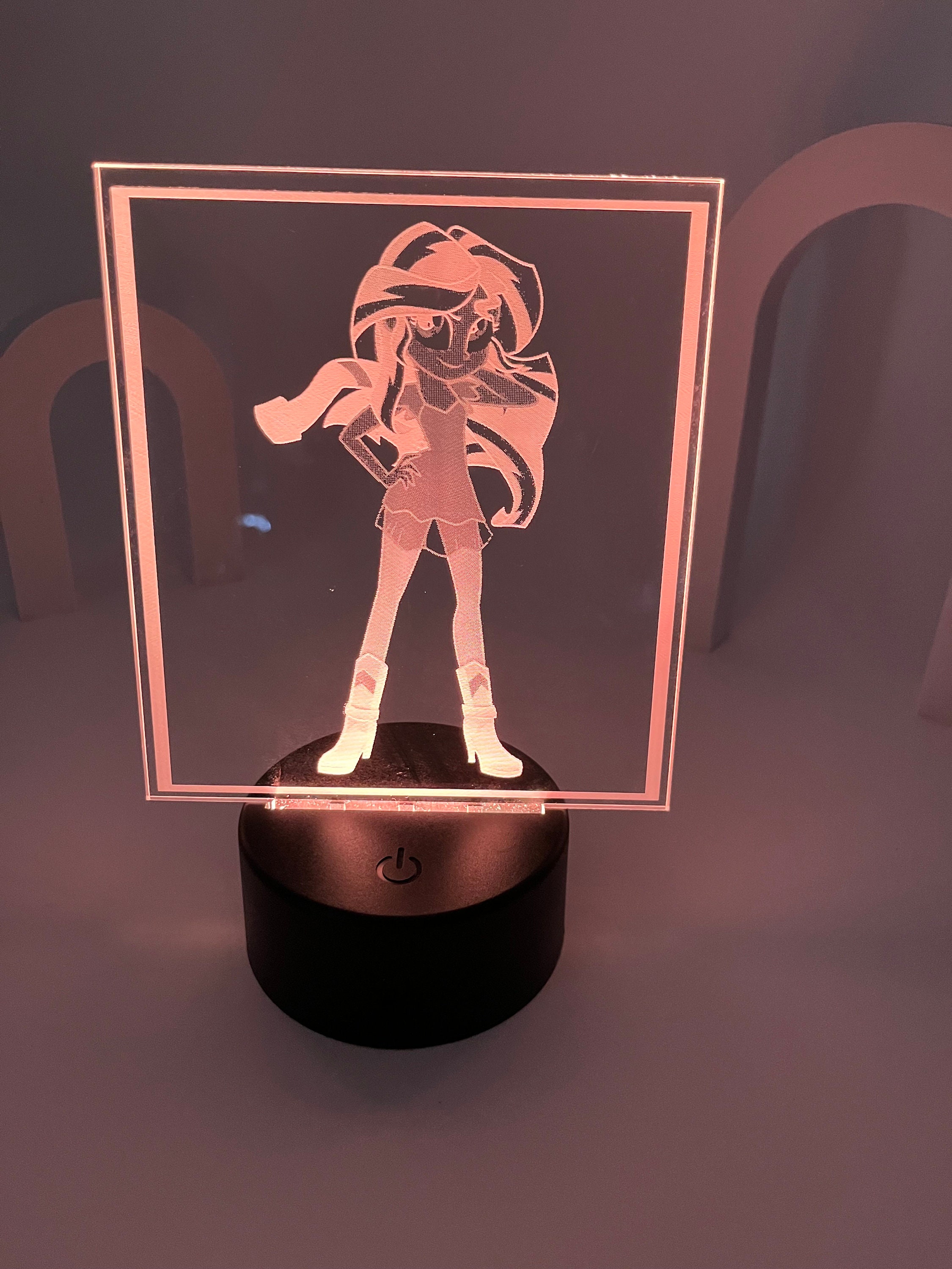 Sunset Shimmer My Little Pony Equestria Girls Light up Display Stand ...