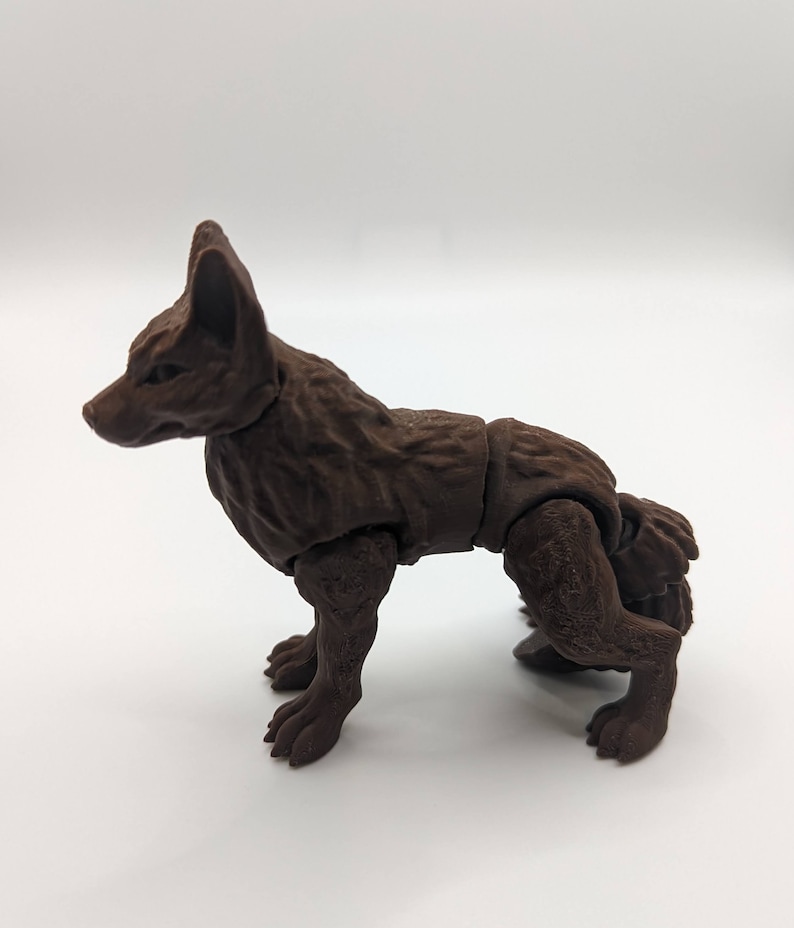 3D Printed Articulating Cinder Wolf - Etsy 3D Printed Articulating Cinder Wolf - Etsy